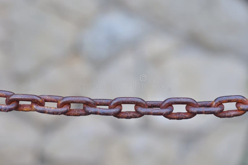 Close Up of Rusty Metal Chain Stock Image - Image of massive, macro ...