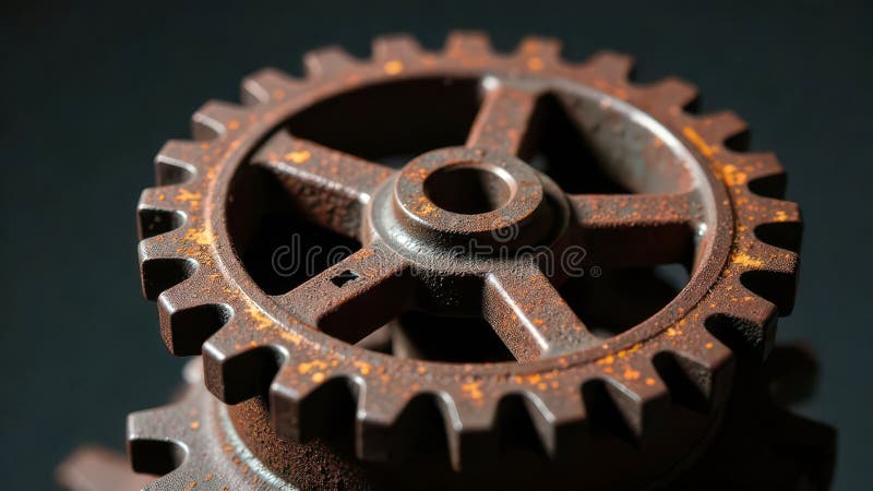 Close-up of a Rusty Metal Gear with Detailed Corrosion Patterns Stock ...