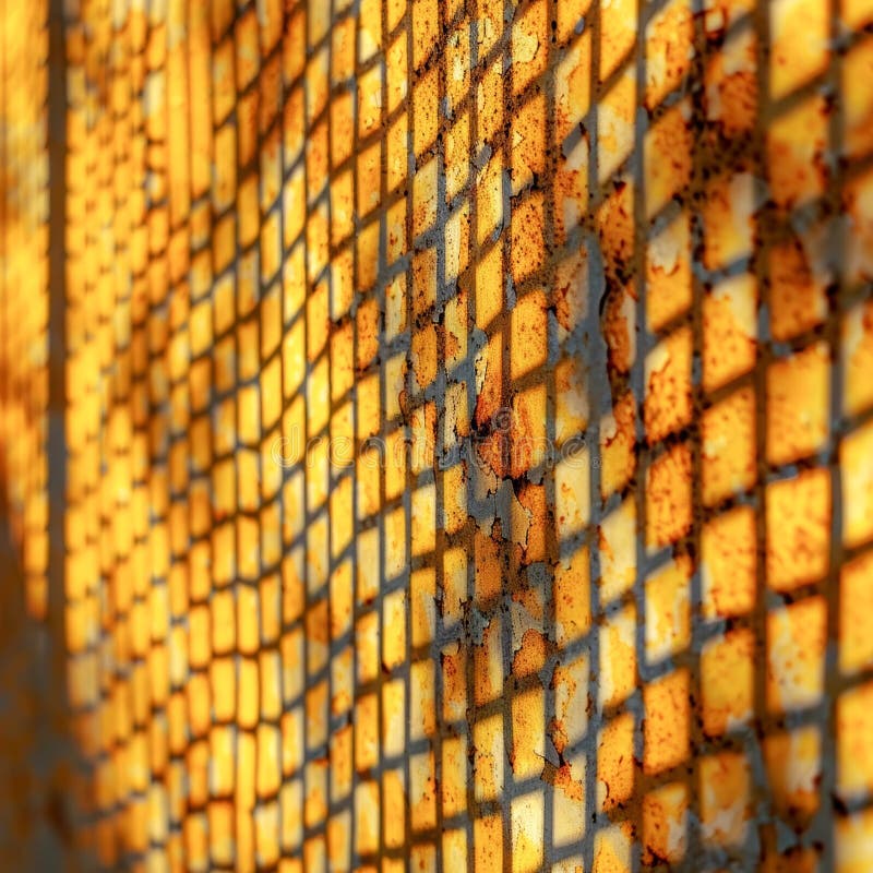 Close Up of a Rusty Metal Grate. Generative AI Stock Illustration ...