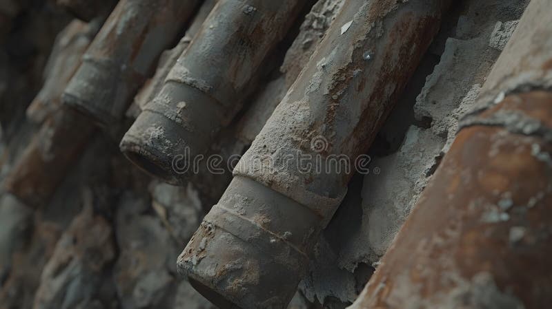Close-up Rusty Metal Pipes Stack Industrial Royalty Free Image Stock ...