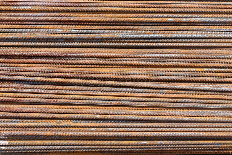 Close Up Rusty Metal Rebar Bars, Background. Stock Photo - Image of ...