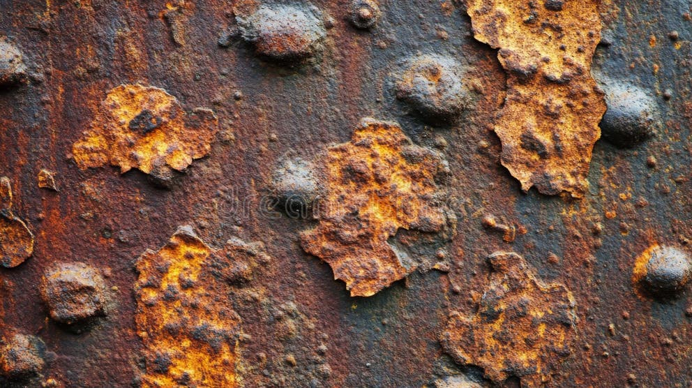 Close-up of Rusty Metal Surface with Flakes and Bumps Stock ...