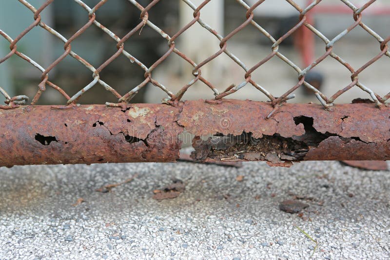 Close Up Rusty Metal Wire Mesh Fence Stock Image - Image of orient ...
