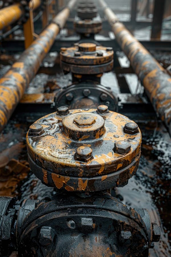 Close Up of a Rusty Pipe on a Train Track, Suitable for Industrial ...