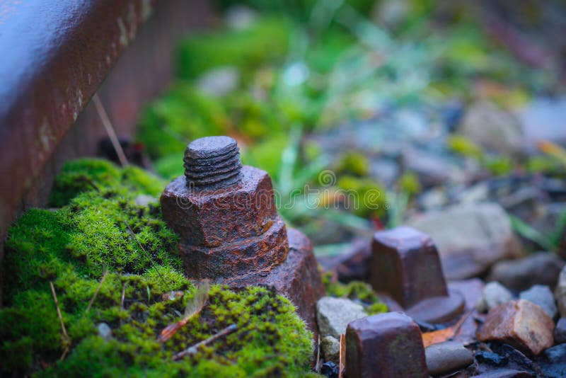 Rusty rail threshold stock image. Image of track, logistic - 172611423