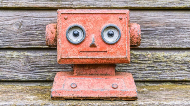 Close-up of a Rusty Robot: a Mechanical Marvel in a Post-Apocalyptic ...