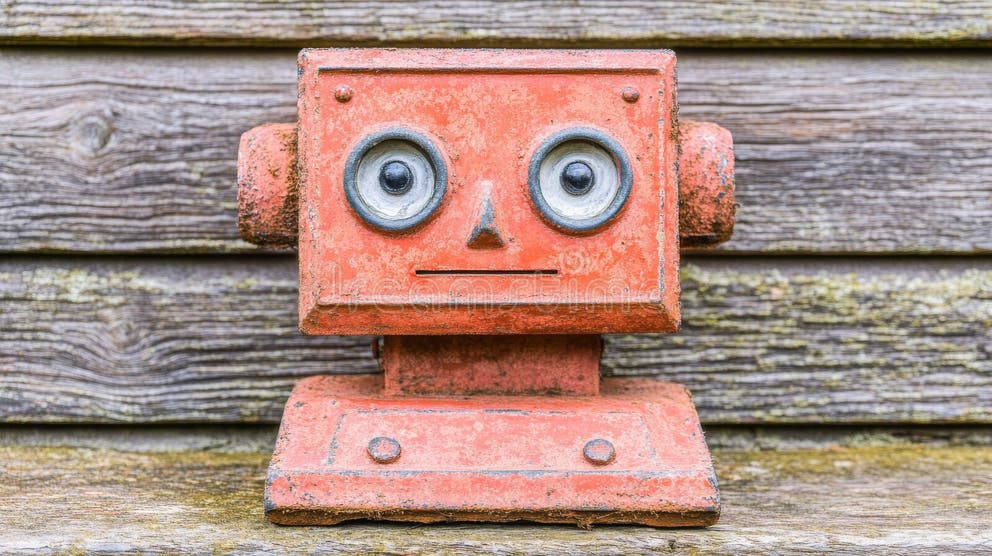 Close-up of a Rusty Robot: a Mechanical Marvel in a Post-Apocalyptic ...