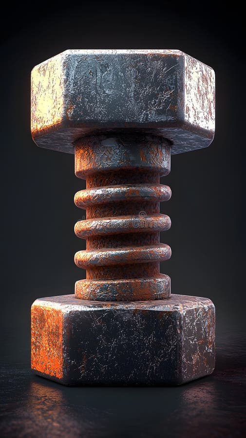 Close-up of a Rusty Steel Bolt Stock Photo - Image of closeup, lighting ...