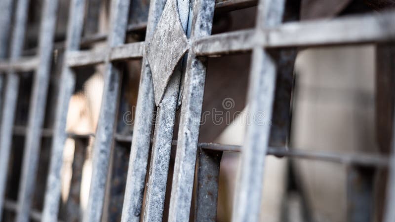 Close Up Rusty Steel Gate, Metal Gate Texture. Texture Background Stock ...