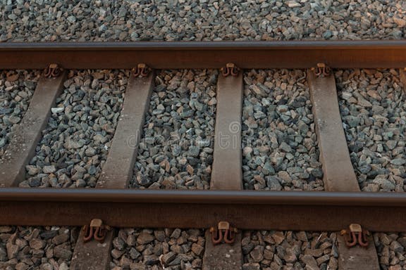 Close Up of Rusty Trail Railway on Granite Base Stock Photo - Image of ...