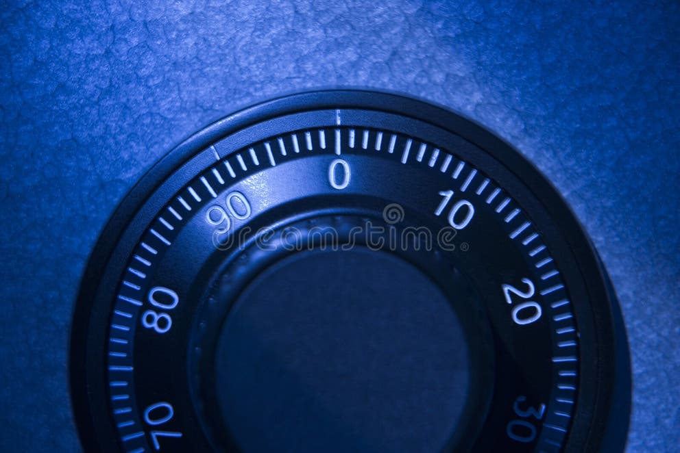 Close-Up of Safe Dial stock photo. Image of tumbler, lines - 7729062