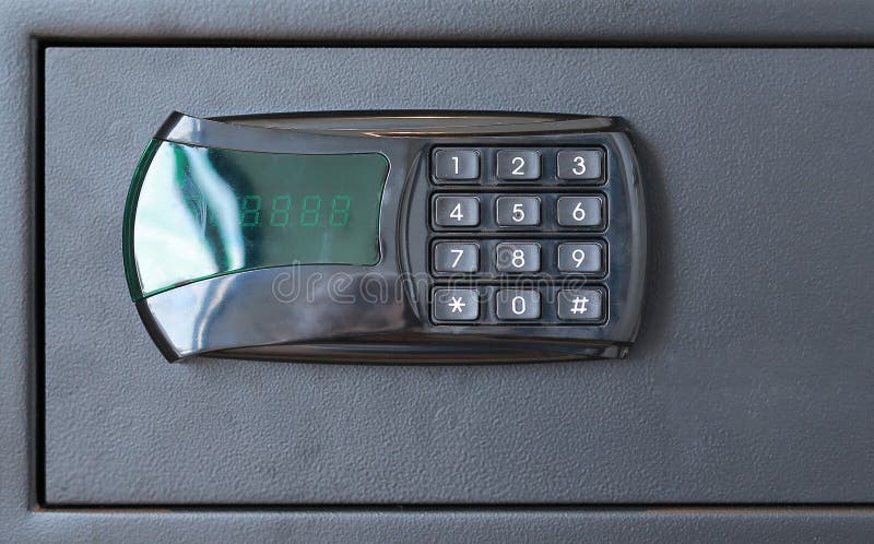 Close-up Safety Lock Pad Number. Front View Stock Photo - Image of cash ...