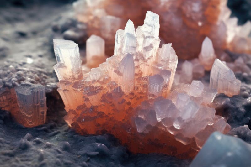 Close-up of Salt Crystal Formations on the Ground Stock Image - Image ...