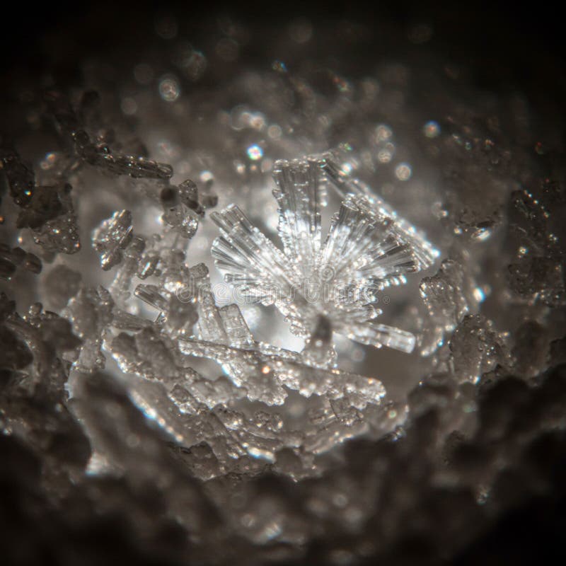 Close-up of Salt Crystals, Showing a Cluster of Translucent, Angular ...