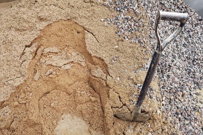 Close Up of Sand for Construction Stock Photo - Image of construction ...