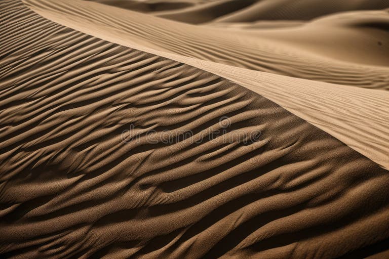 Close-up of Sand Dune with Intricate Pattern and Texture Stock ...