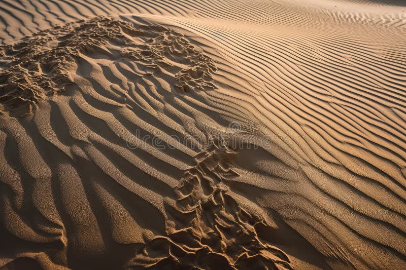 Close-up of Sand Dune with Intricate Patterns and Textures Stock ...