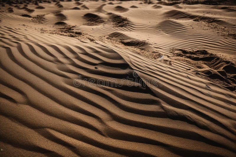 Close-up of Sand Dune with Intricate Patterns and Textures Visible ...