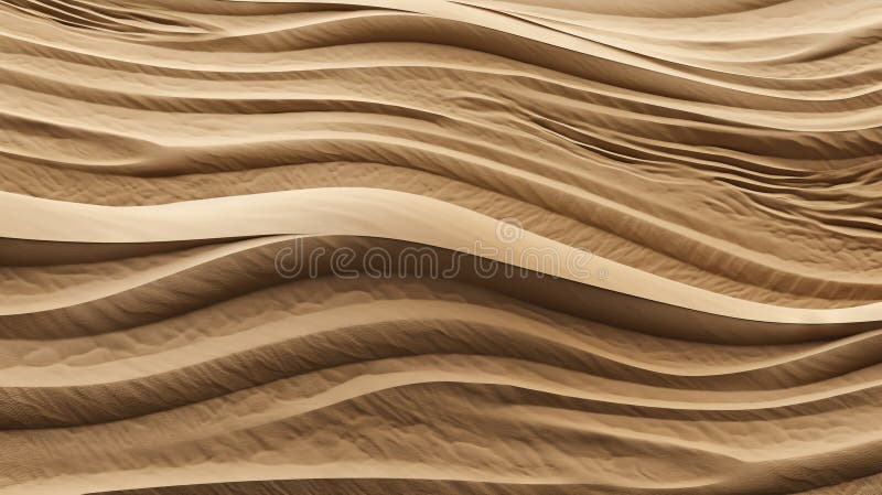 A Close Up of a Sand Dune with Wavy Lines Stock Illustration ...