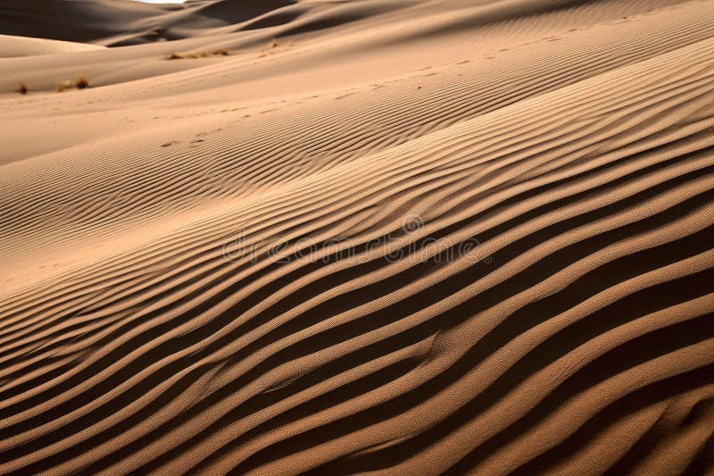 Close-up of Sand Dune, with the Wind Creating Undulating Patterns Stock ...