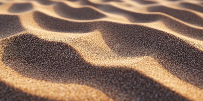 Close Up Sand Dunes Rippling Patterns Light Shadows Desert Landscape ...