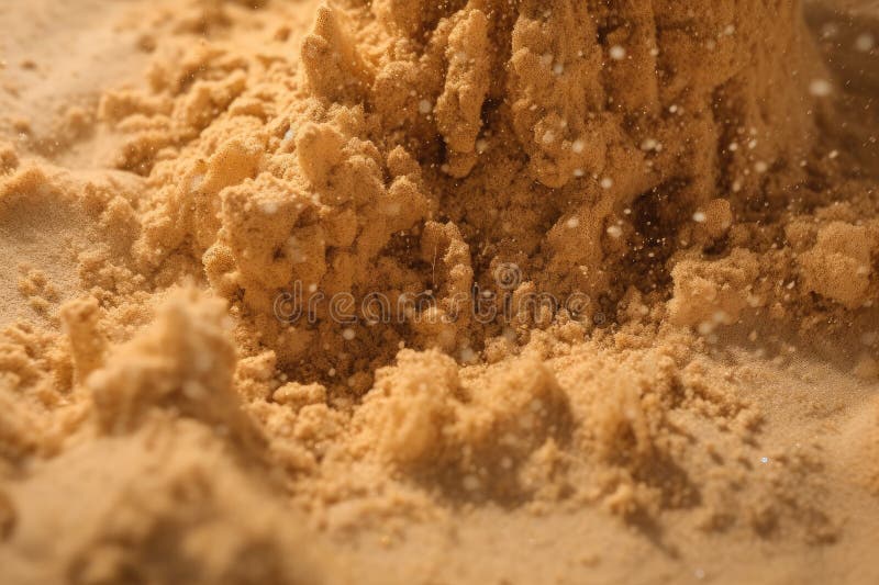 Close-up of Sand Explosion, with Individual Grains and Particles ...