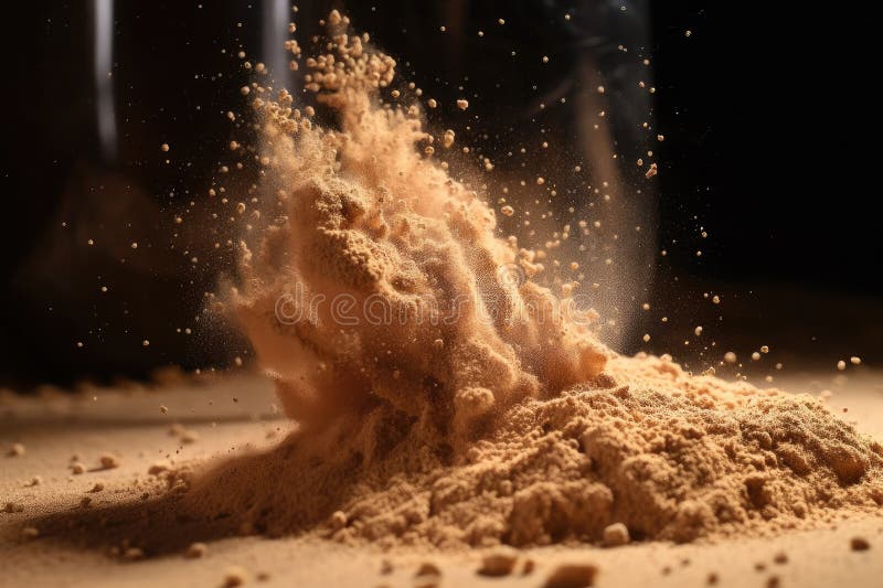 Close-up of Sand Explosion, with Individual Grains Visible Stock ...