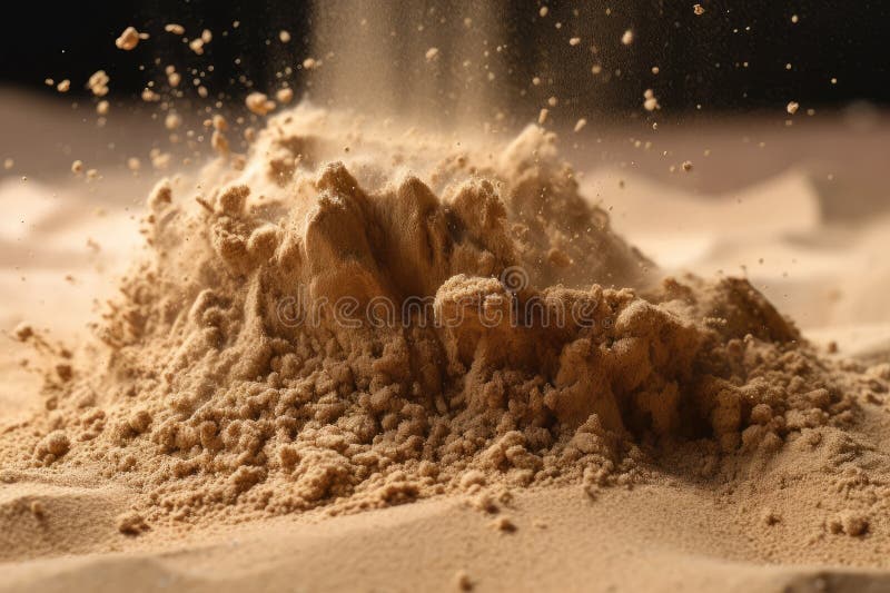 Close-up of Sand Explosion, with Individual Grains of Sand Visible ...