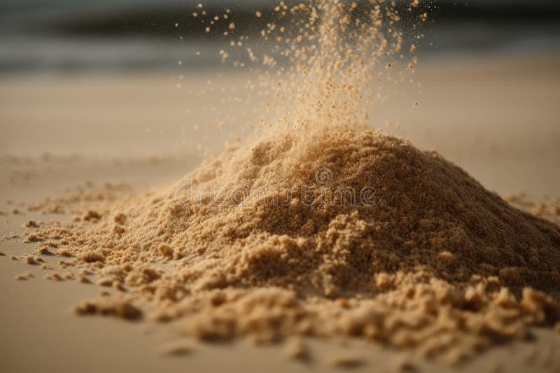 Close-up of Sand Explosion, with Individual Grains Visible Stock ...