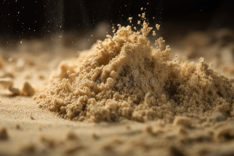 Close-up of Sand Explosion, with Individual Grains of Sand Visible ...