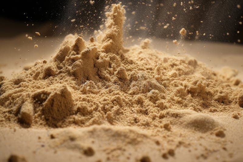 Close-up of Sand Explosion, with Individual Grains of Sand Visible ...