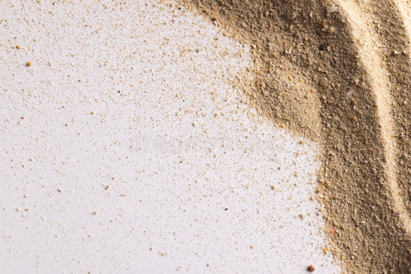 Close Up of Sand Grains and Copy Space on White Background Stock Photo ...