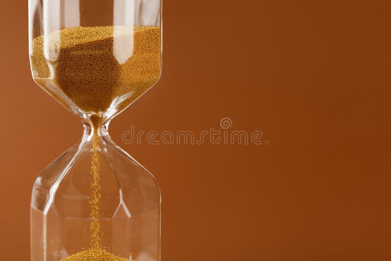 Close Up of Sandglass on Paper Background Stock Photo - Image of hour ...