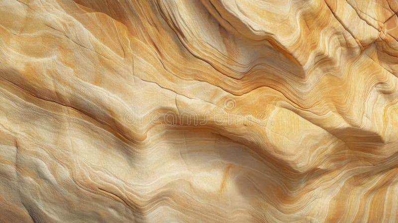 Close-up of a Sandstone Rock with Intricate Wavy Patterns Stock ...