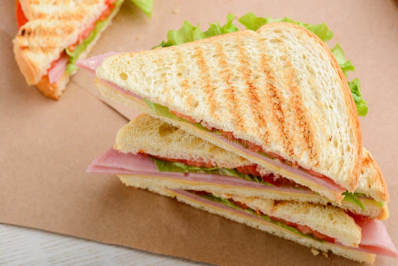 Sandwich Triangles with Cheddar Cheese Stock Image - Image of classic ...