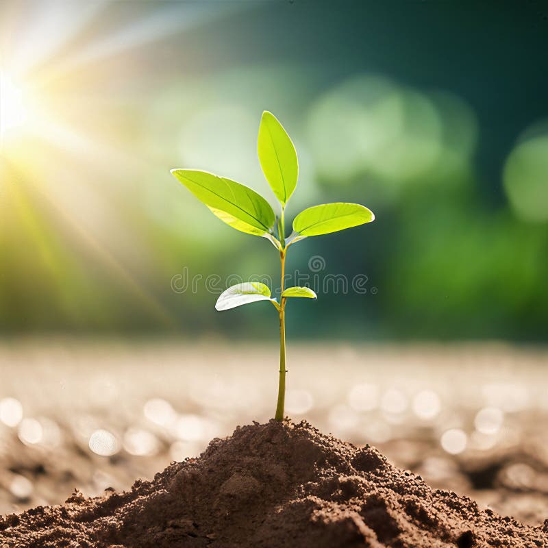 Close Up Sapling in the Froest, Created with Generative AI Stock ...