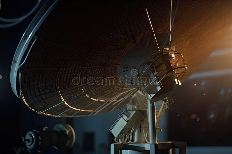 Close-up of Satellite Dish, Beaming Signals To Earth Stock Image ...