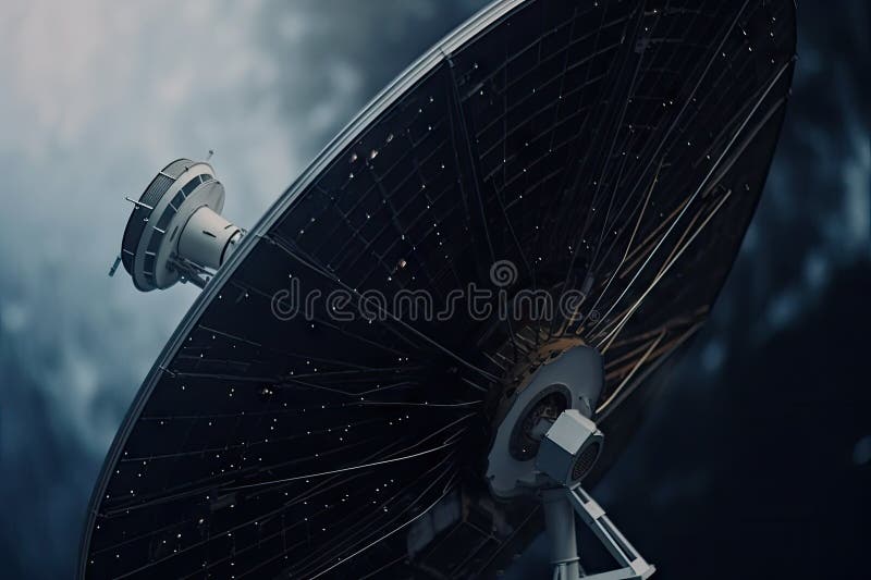 Close-up of Satellite Dish, Capturing Signal from Distant World Stock ...