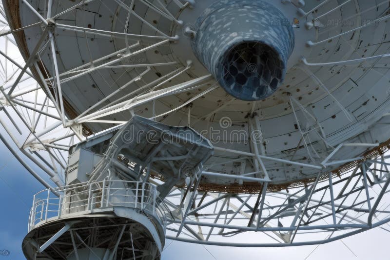 Close-up of Satellite Dish, Receiving Information from Space Probe ...