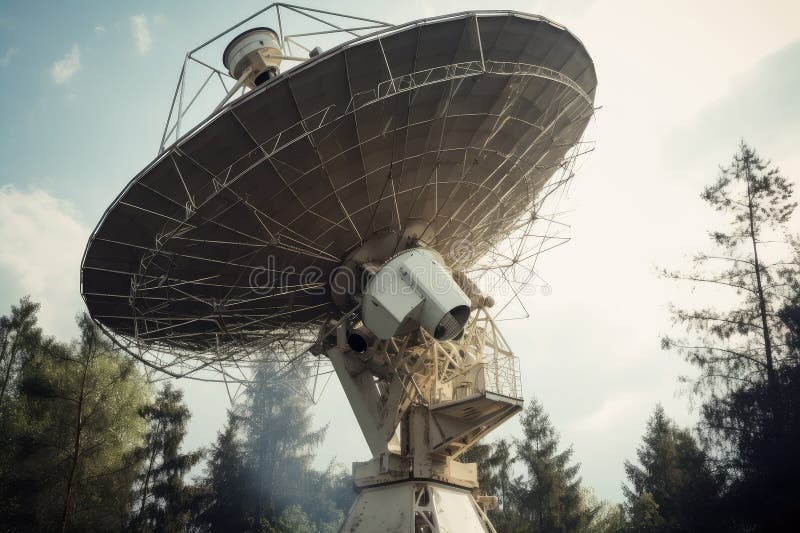 Close-up of Satellite Dish, Transmitting Data Back To Earth Stock ...