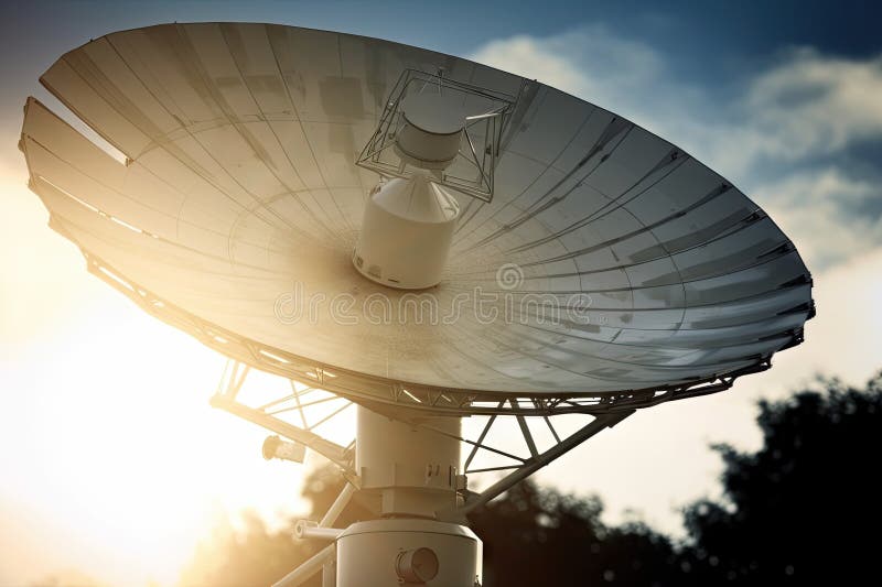 Close-up of Satellite Dish, Transmitting Data Back To Earth Stock Image ...