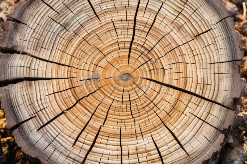 Close-up of Sawn Tree Stump Top View Stock Image - Image of tree, view ...