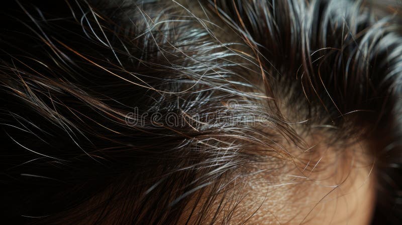 Close-up of Scalp and Hair Roots Stock Illustration - Illustration of ...