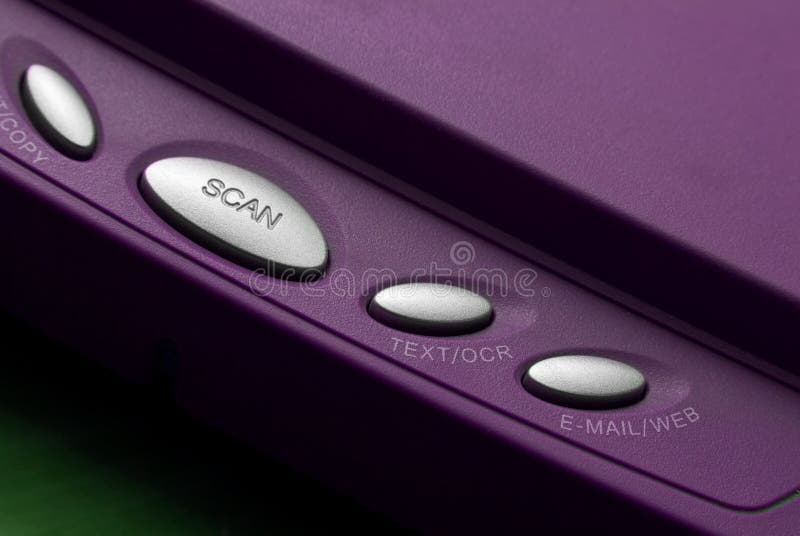Close Up of a Scanner Command Stock Photo - Image of communication ...