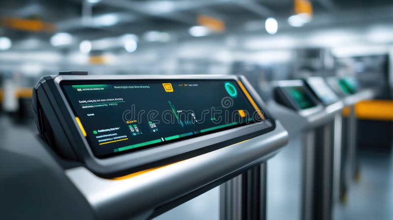 Close-up of a Scanner Screen Displaying Barcode Details in a Warehouse ...