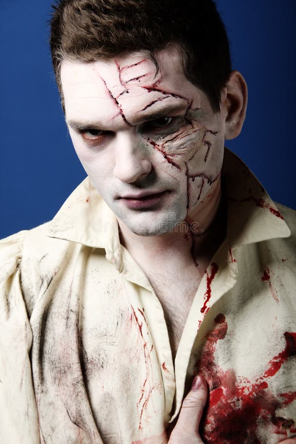 Close-up of a Scary Dead Man Stock Photo - Image of male, halloween ...
