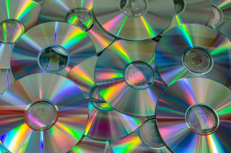 Close-up of Scattered Compact Disc S Stock Photo - Image of circle ...