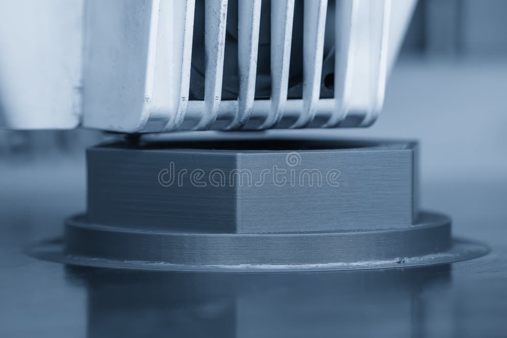Close Up Scene the Additive Manufacturing by 3D Printer Machine in the ...