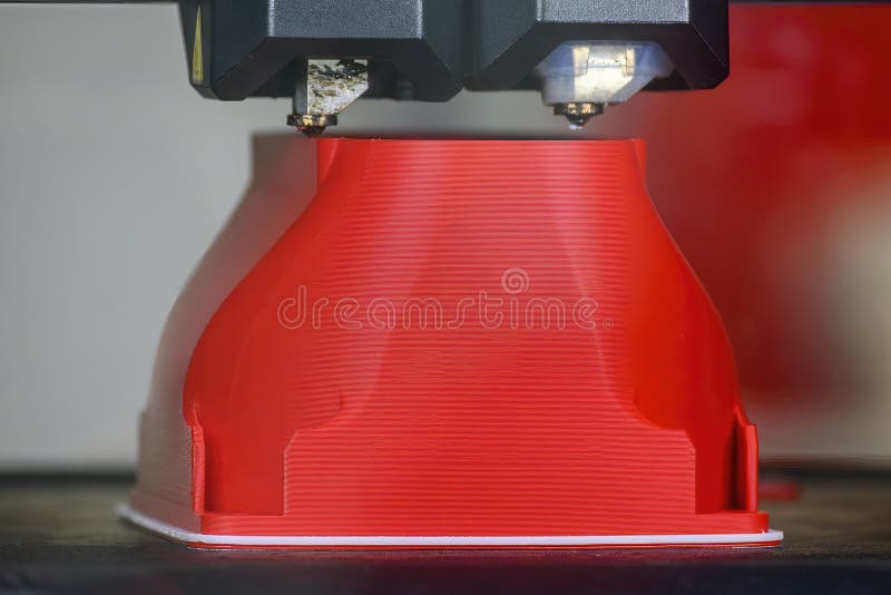 Close Up Scene the 3D Model Operation by Additive Manufacturing by 3D ...