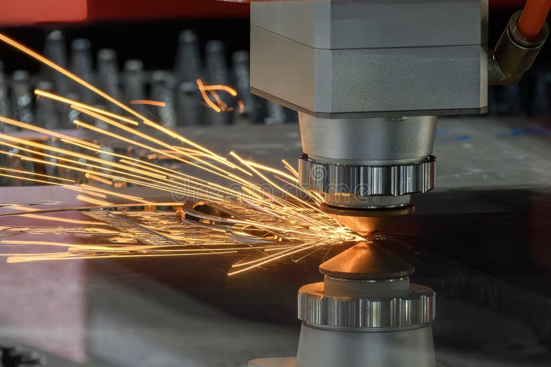 Fiber Laser Cutting Machine Cutting Machine Cut the Metal Plate. the Hi ...